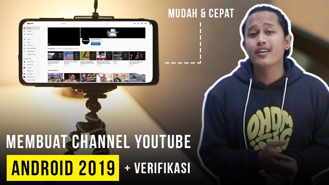 Cara Membuat Channel Youtube di HP ANDROID 2019 + Verifikasi Akun - YouTube