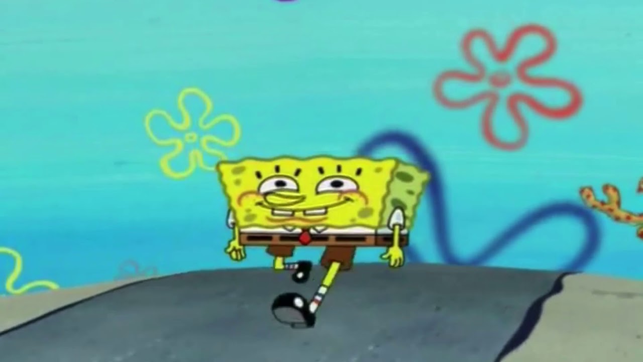 Spongebob going down sidewalk - YouTube