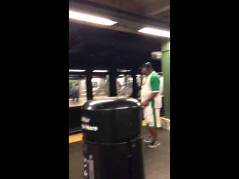 Guy jamming out to thriller in the subway station - YouTube