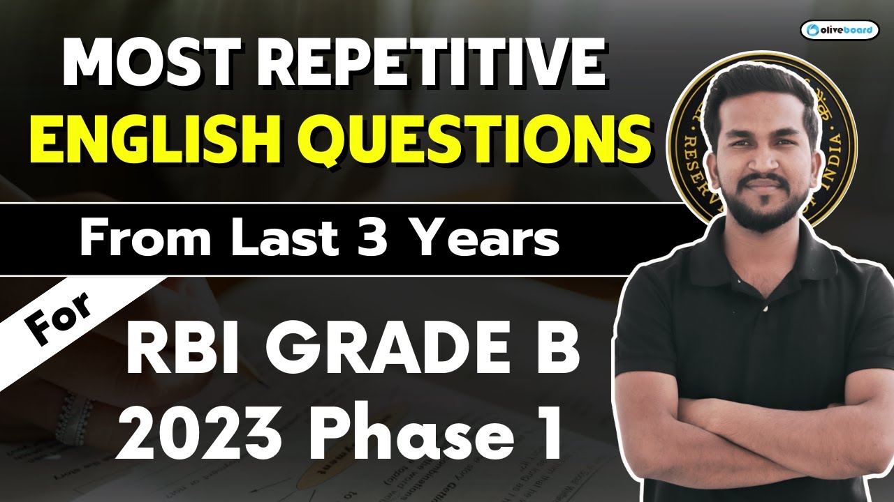 Most Repeated English Questions for RBI Grade B 2023 Exam I RBI ...