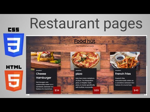 How to make restaurant website html and css || step by step tutorial ...