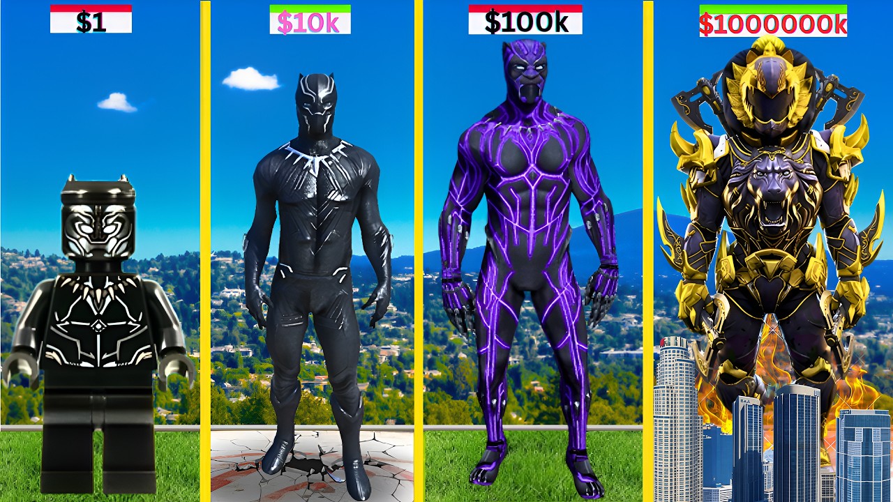$1 to $1,000,0000 Black Panther In GTA 5! - YouTube