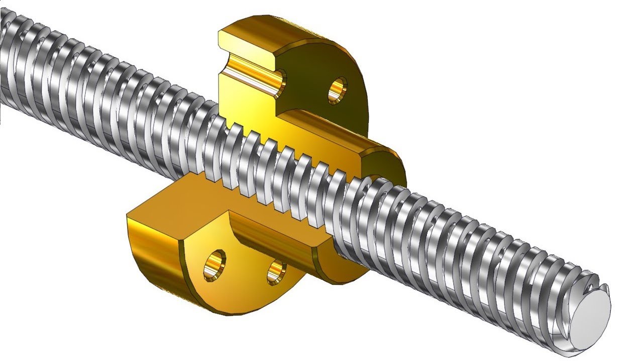 SolidWorks Tutorial - Square Screw - YouTube