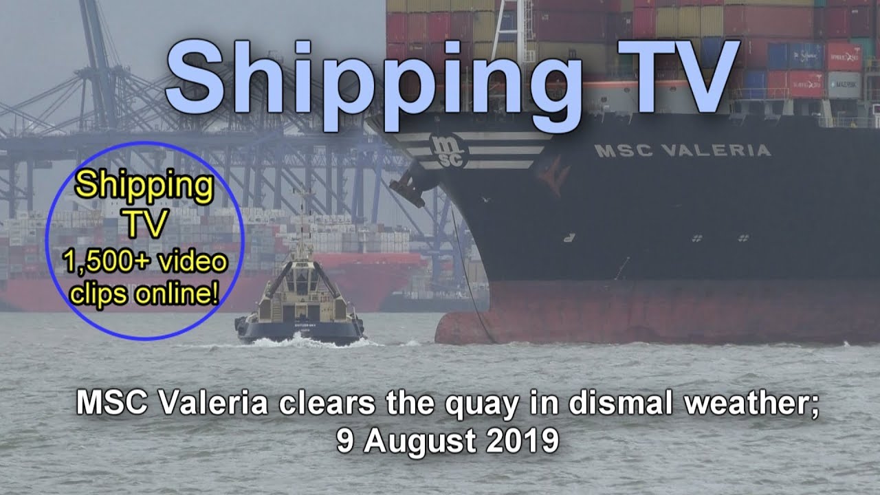MSC Valeria sails, dismal morning of 9 August 2019 - YouTube
