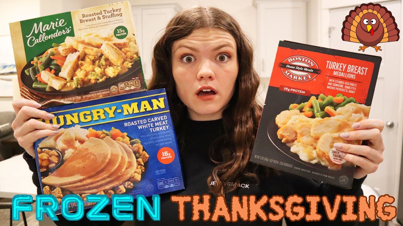 Ranking Frozen Thanksgiving Meals! Taste Test - YouTube