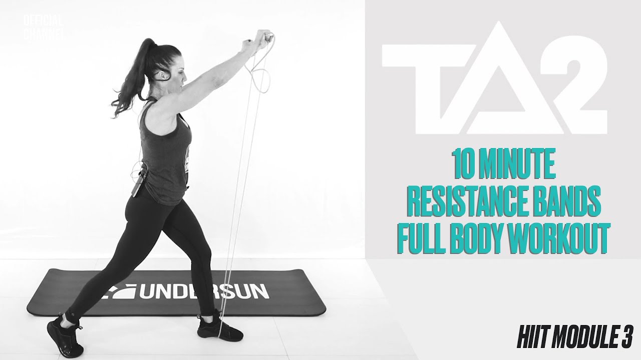 10-Minute Total Body HIIT Workout with Resistance Bands: Mod 3 - YouTube