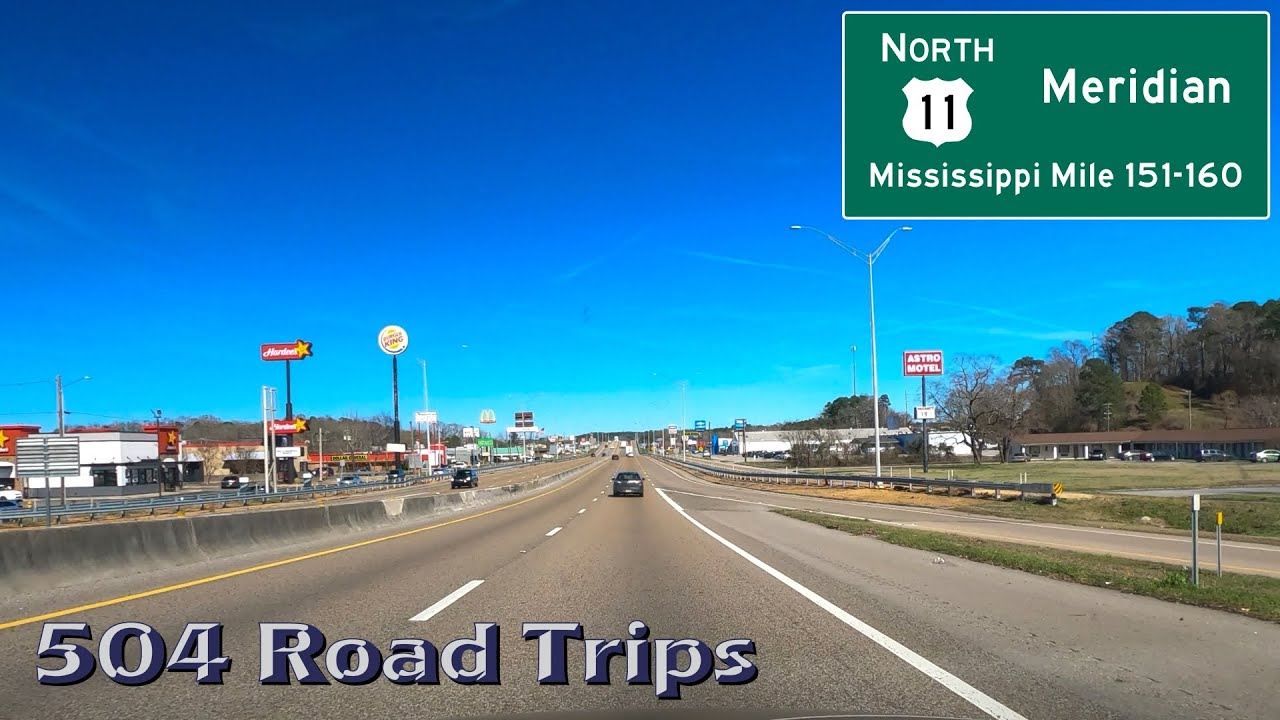 Road Trip #868 - US-11 N - Mississippi Mile 151-160 - Meridian - YouTube