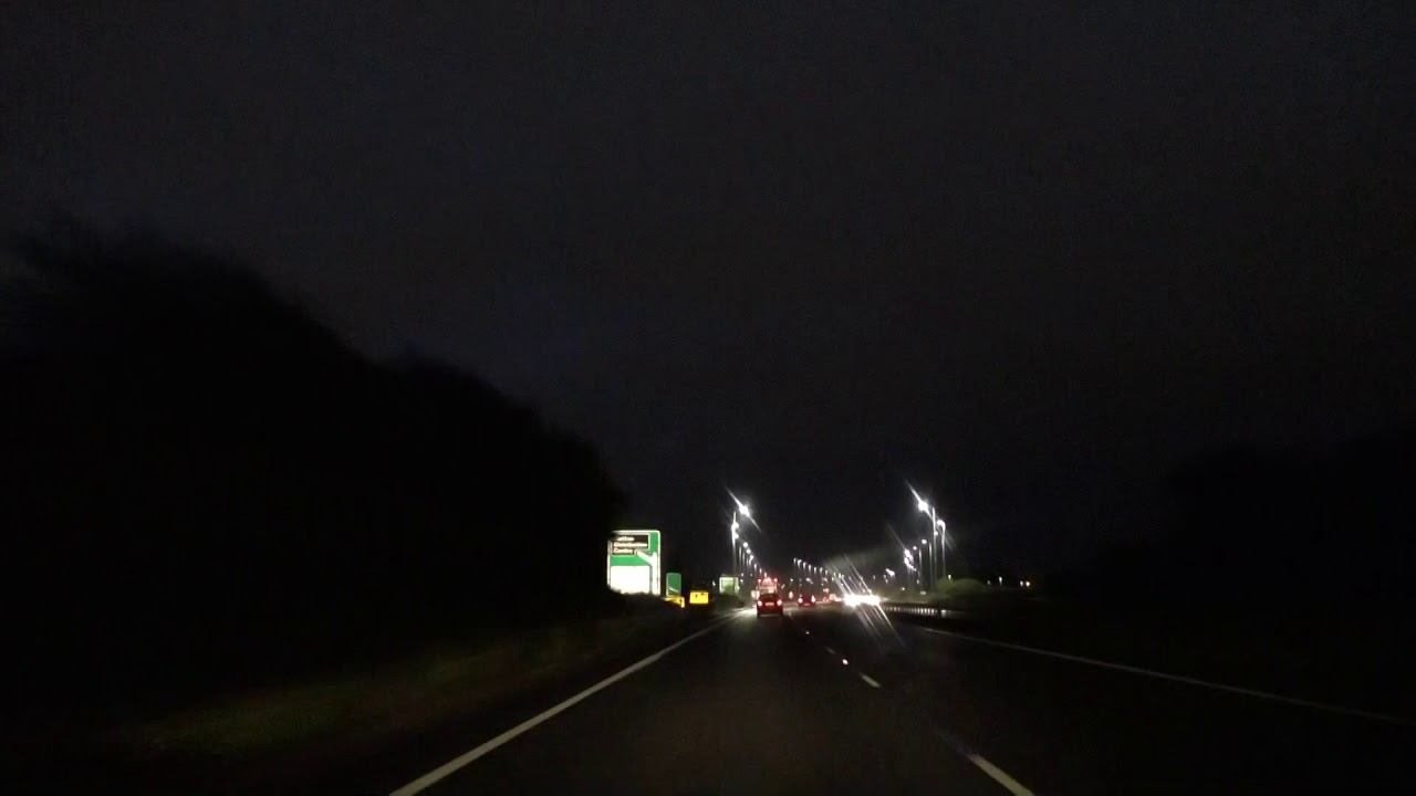 Night Drive On The A1139 Fletton Parkway, Frank Perkins Parkway & Eye ...