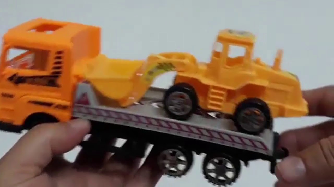 Push and Go Friction Powered Construction Truck 3-in-1 Set - YouTube