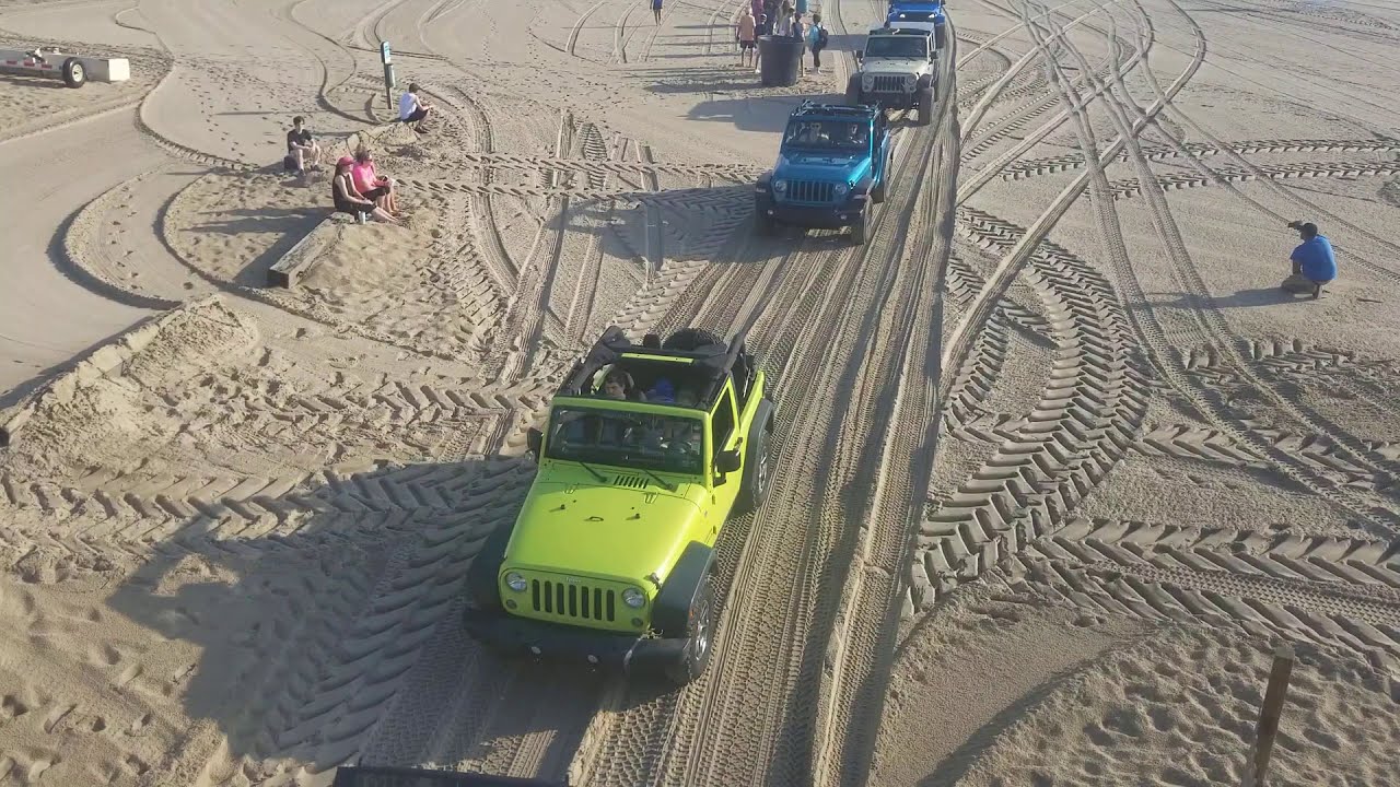 Ocean City Jeep Week Beach Crawl 2019 Day 1 - YouTube