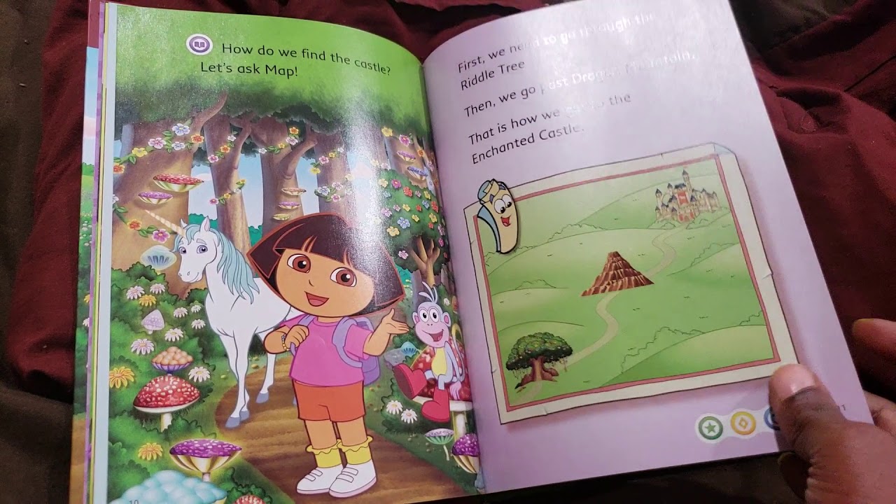 2 Book Reading Dora The Explorer Tale Of The Unicorn King Youtube