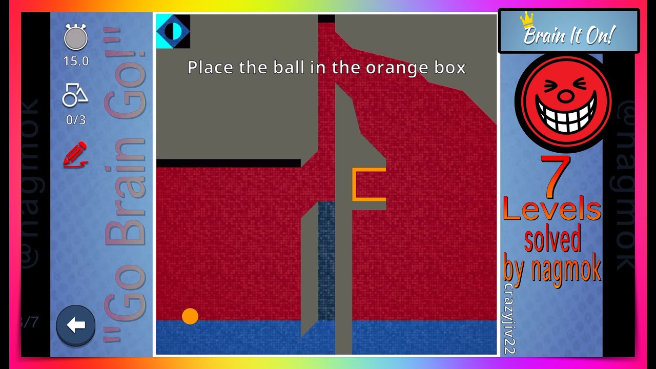 Brain It On! Community, 7 Levels "GO BRAIN GO!" solving by nagmok - YouTube