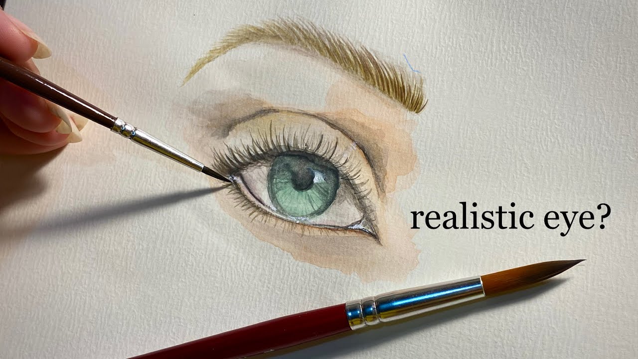 painting a realistic watercolor eye👁(part 2) - YouTube