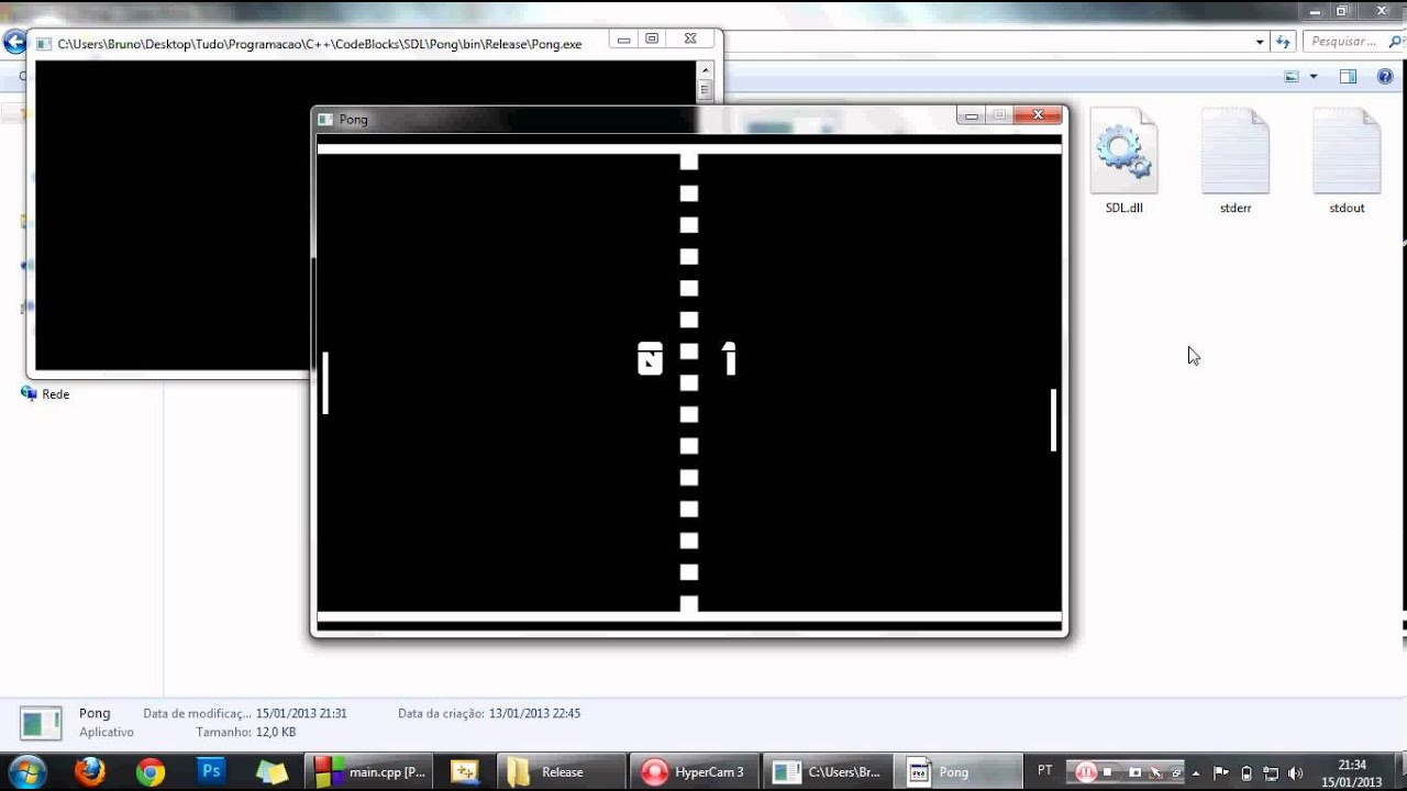 Pong - My first game in C++ / SDL - YouTube
