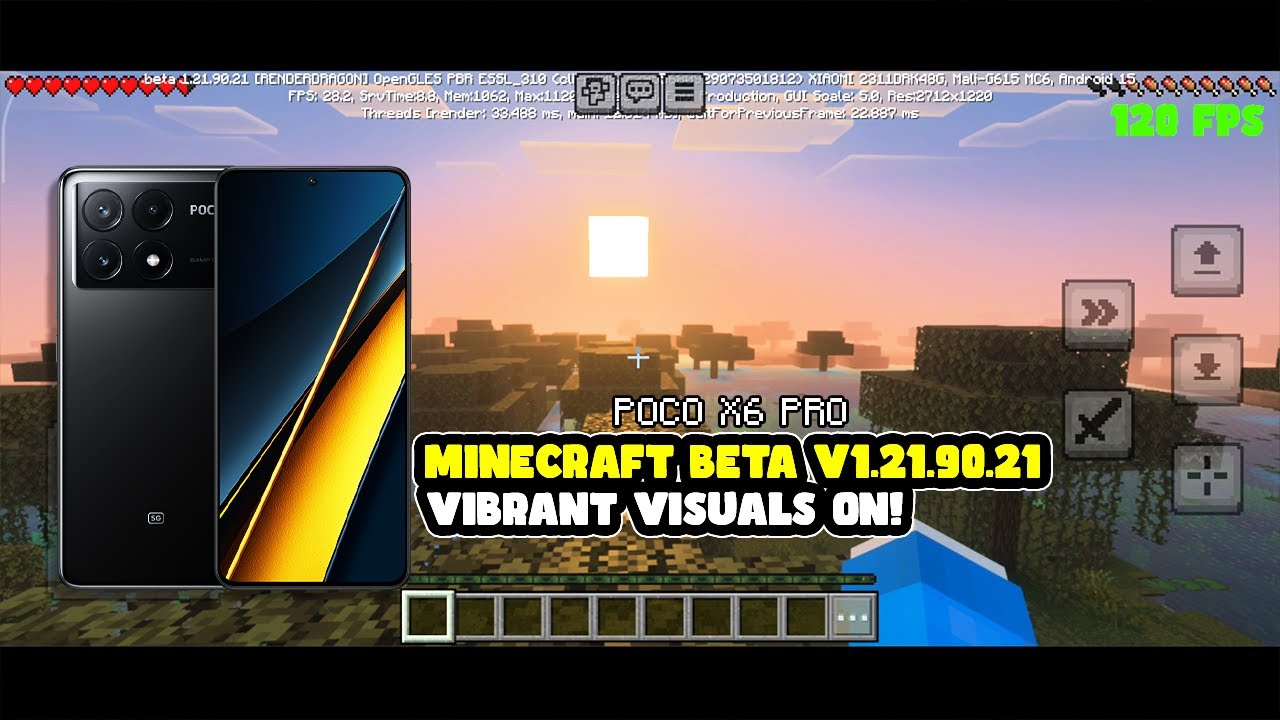 MINECRAFT VIBRANT VISUALS TEST! POCO X6 PRO! - YouTube