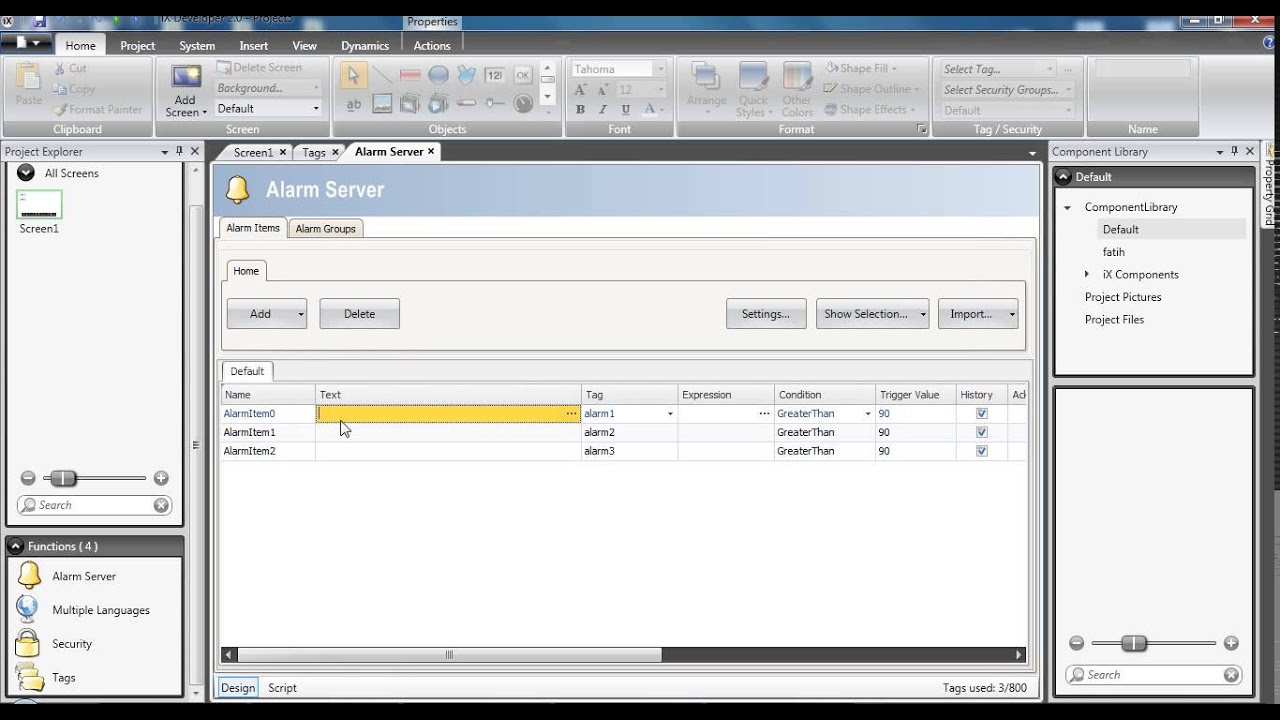 Beijer iX Developer Alarm Oluşturma - YouTube