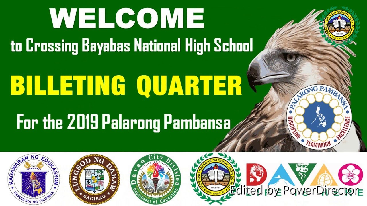 Crossing Bayabas National High School | PALARO PAMBANSA 2019 BILLETING ...