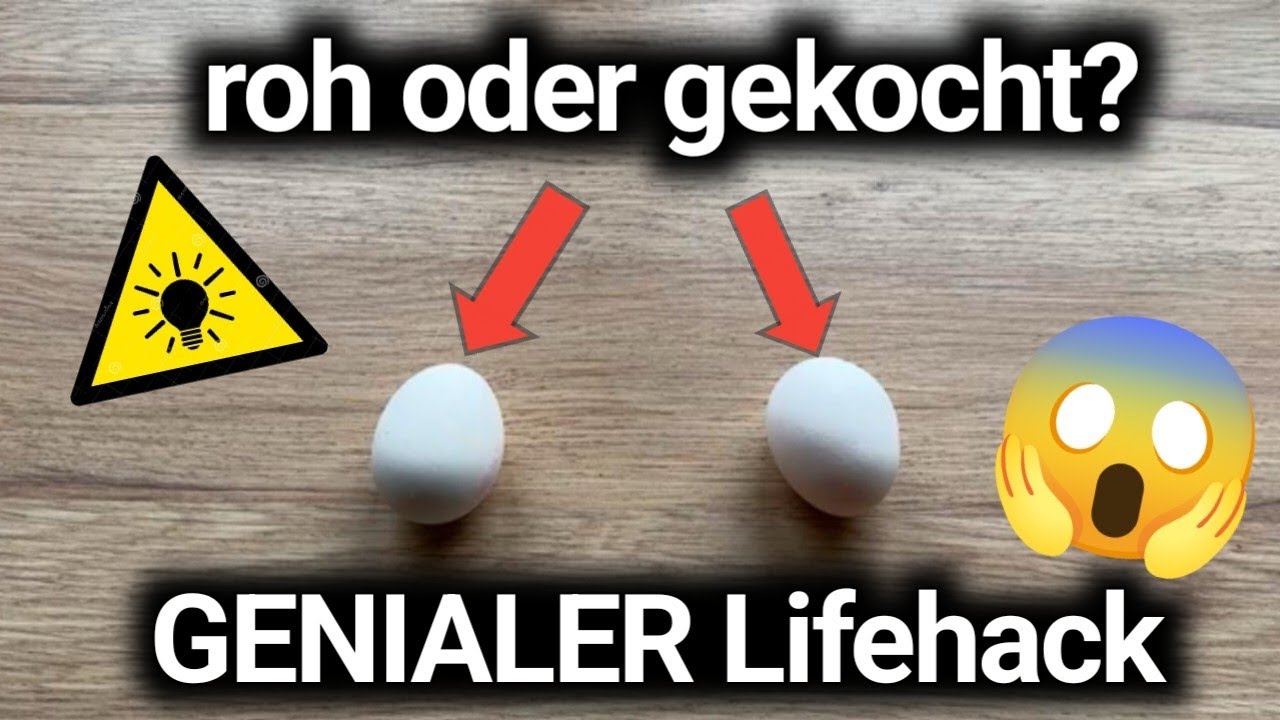 Ei roh oder gekocht? GANZ EINFACH von aussen erkennen! LIFEHACK 🥚🔍😱 ...