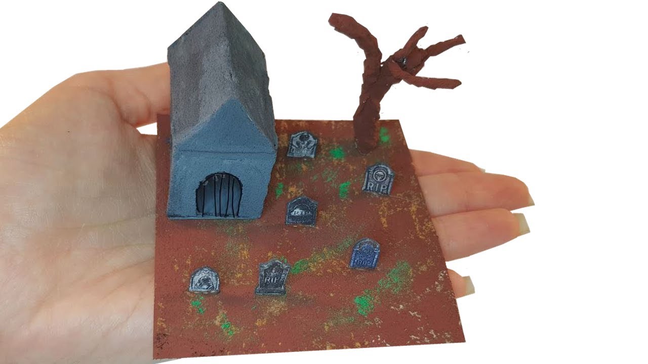 DIY Miniature Cemetery Tutorial | Crafts - YouTube