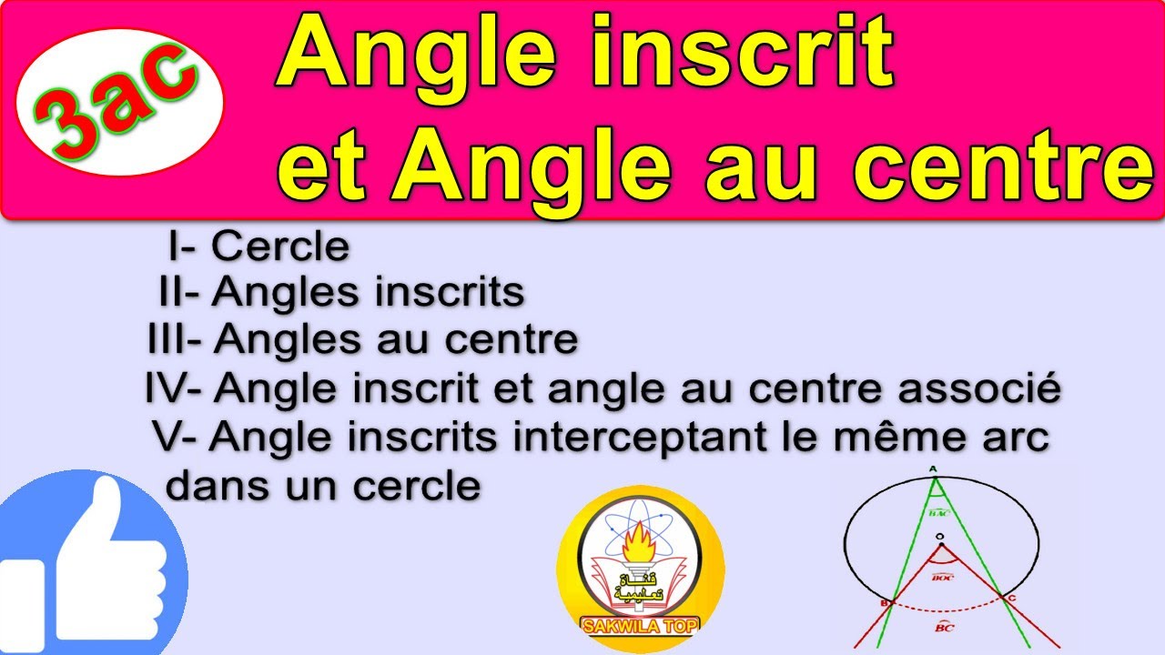 sakwilatop | Maths 3ac Angles inscrits et Angles au centre :explication ...