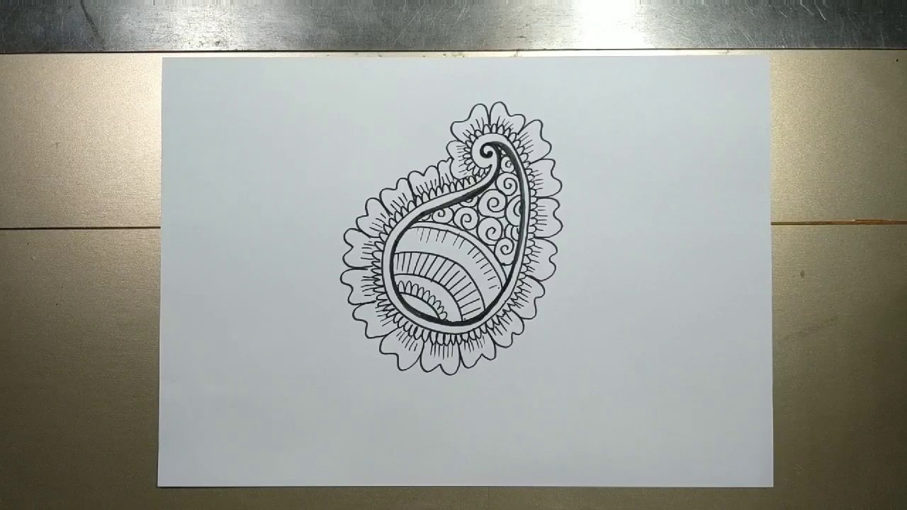 How to draw easy PAISLEY in 5 minutes - YouTube