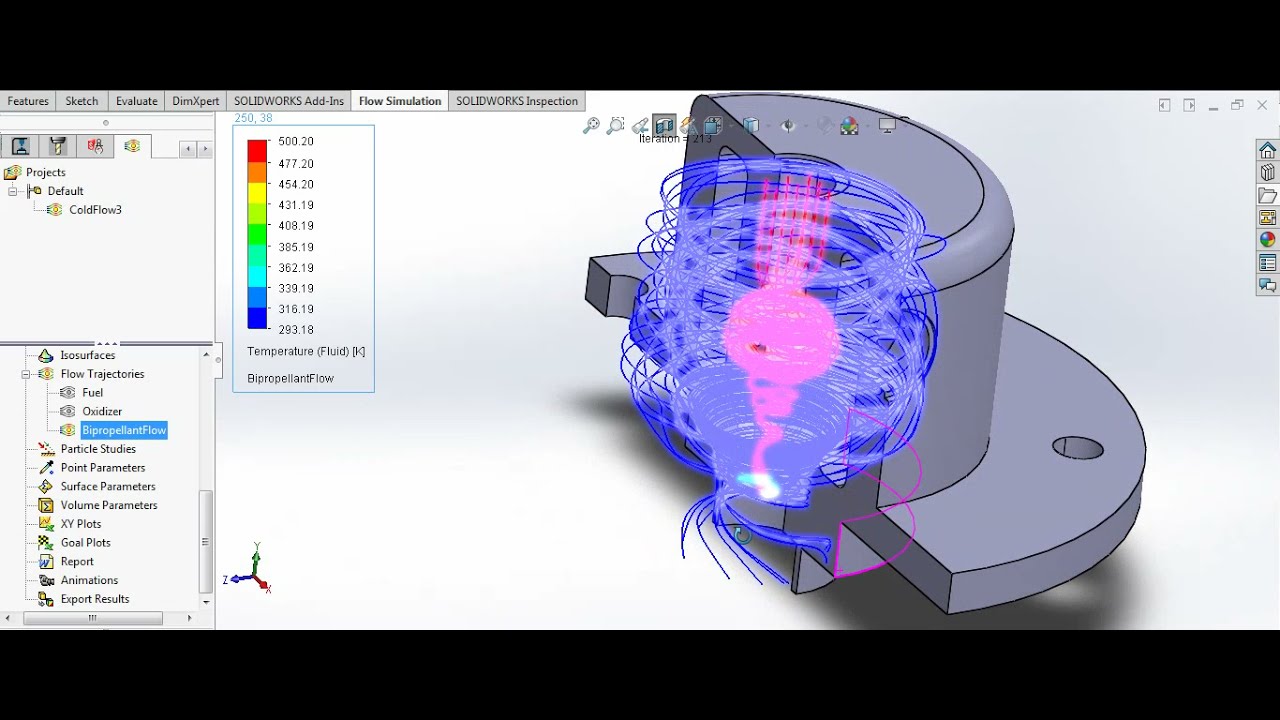 Flow Simulation in a Coaxial Swirl Bipropellant Injector ...