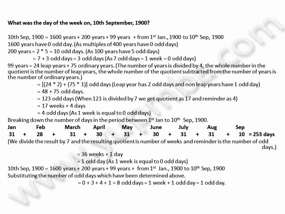 Calendar problems | date problems | Model 1 | aptitude problems ...