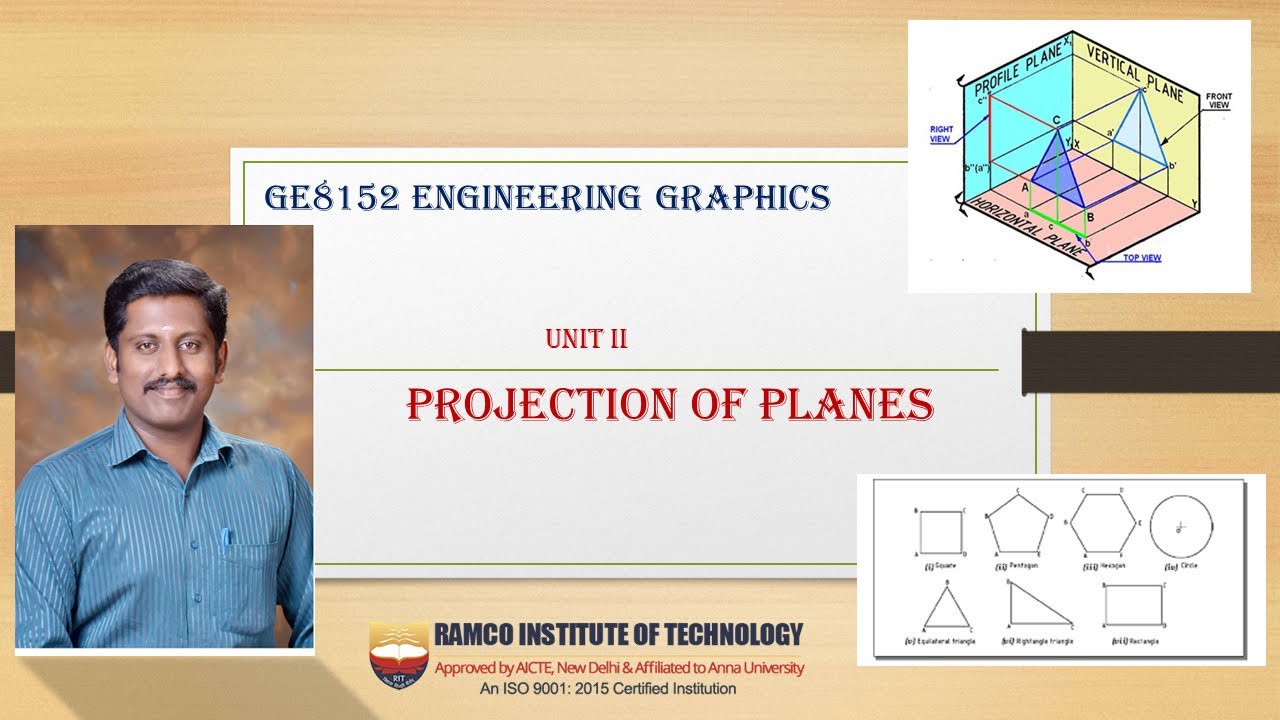 GE8152 Engineering Graphics - Projection of Planes - Part I - YouTube