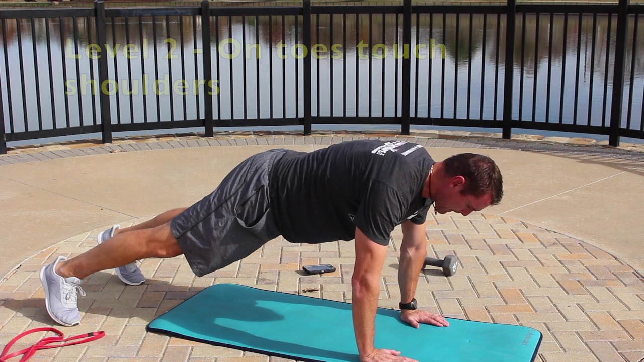 Core Plank Hand Shoulder Touches - YouTube