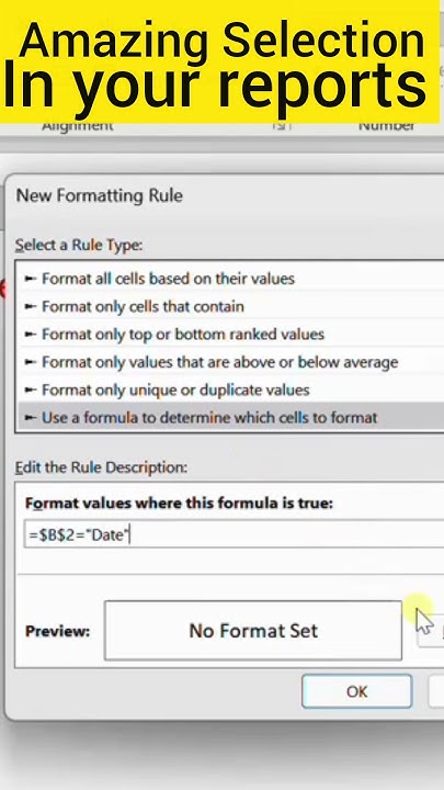 🌈Format change Automatically | Excel Selection Format - YouTube