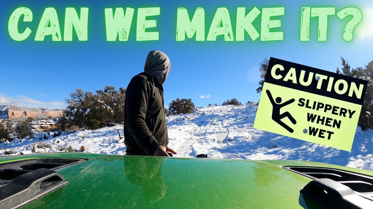 Attempting Top of the World Trail in Moab covered in ICE!! - YouTube