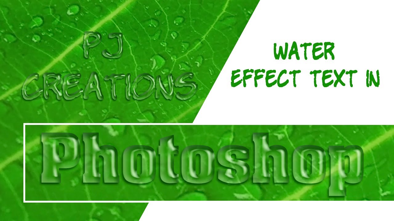 How to creat water effect Text in Photoshop - YouTube