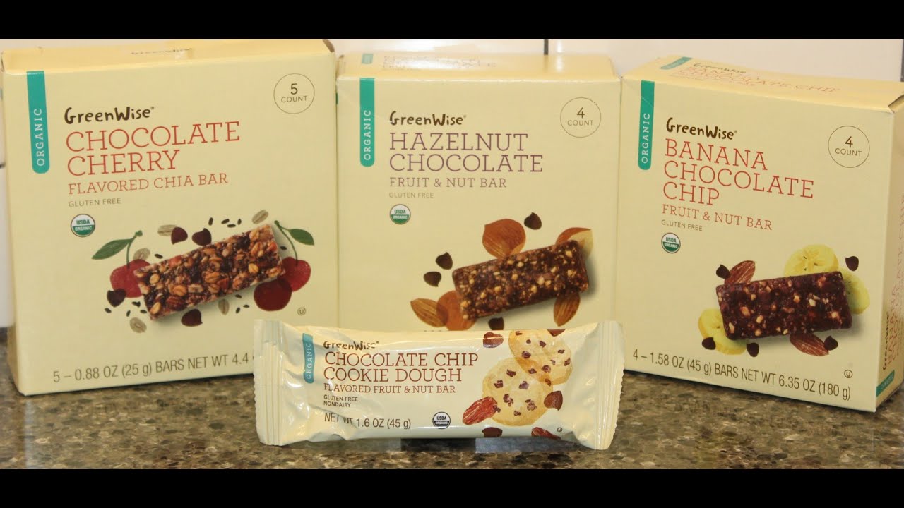 GreenWise Chocolate Cherry, Hazelnut Chocolate, Banana Chocolate Chip ...