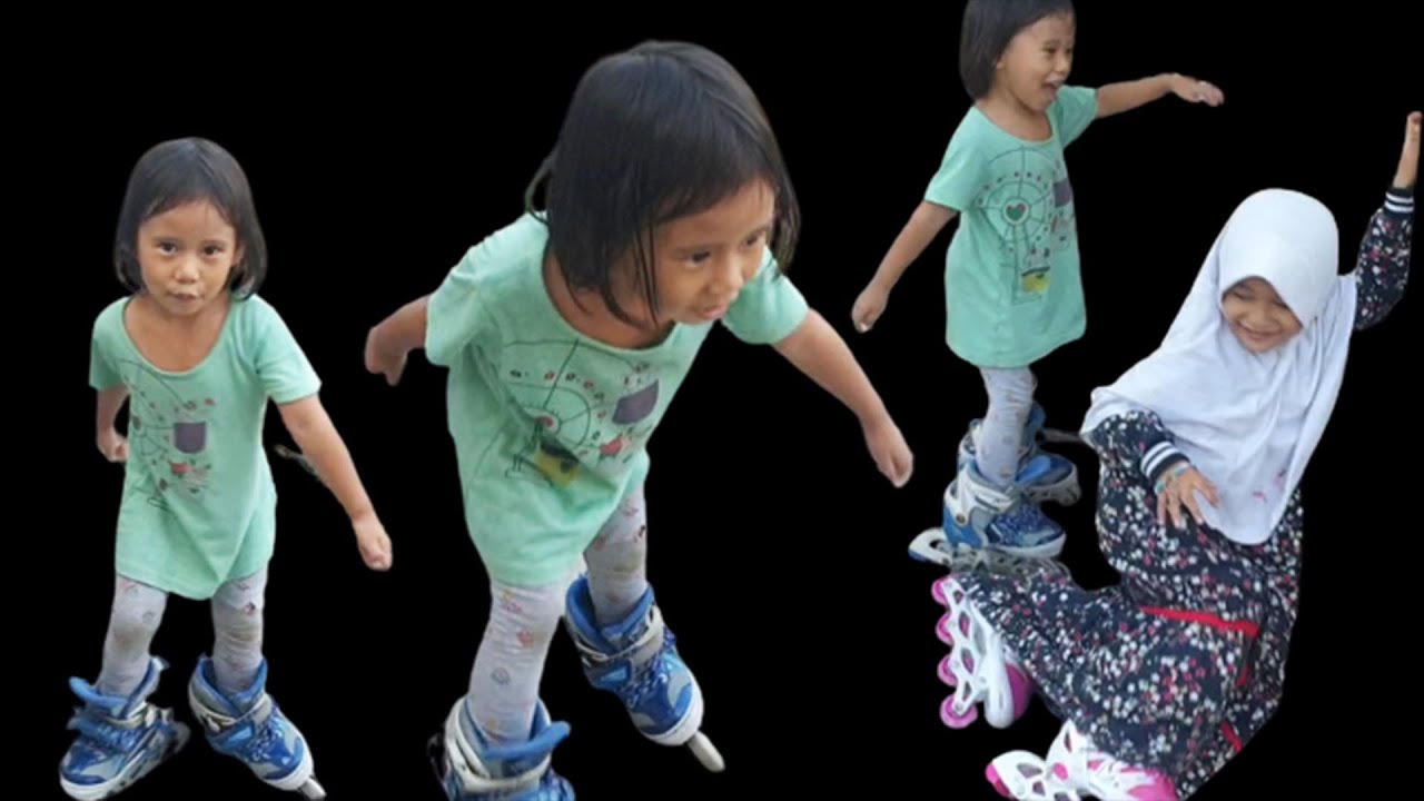 Belajar main sepatu roda sampe jatuh jatuh dan ngesot - YouTube