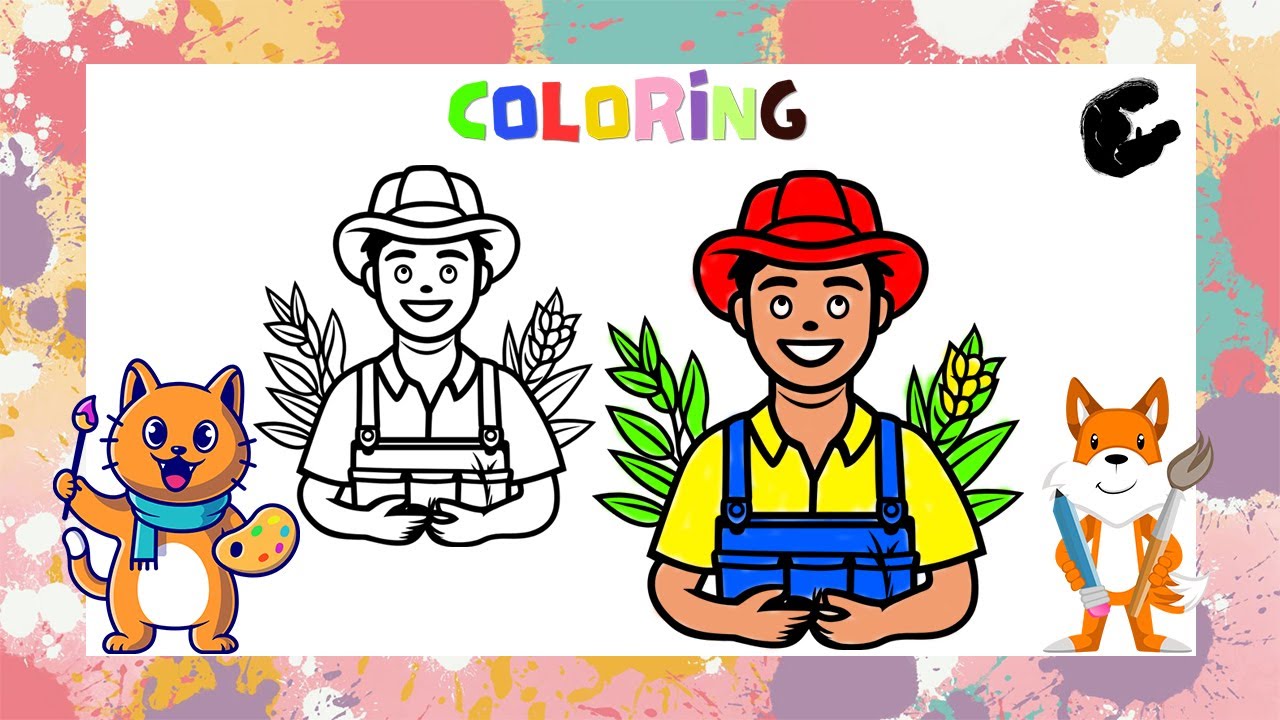 Coloring Ep.18 | FARMER | Old MacDonald Had A Farm SONG | NURSERYRHYMES ...