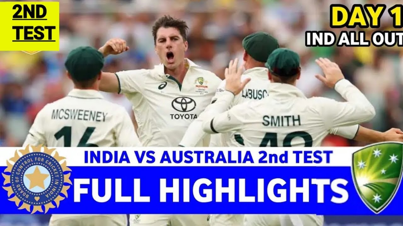India vs Australia 2nd Test Day 1 2024 Match Full Highlights | Ind vs ...