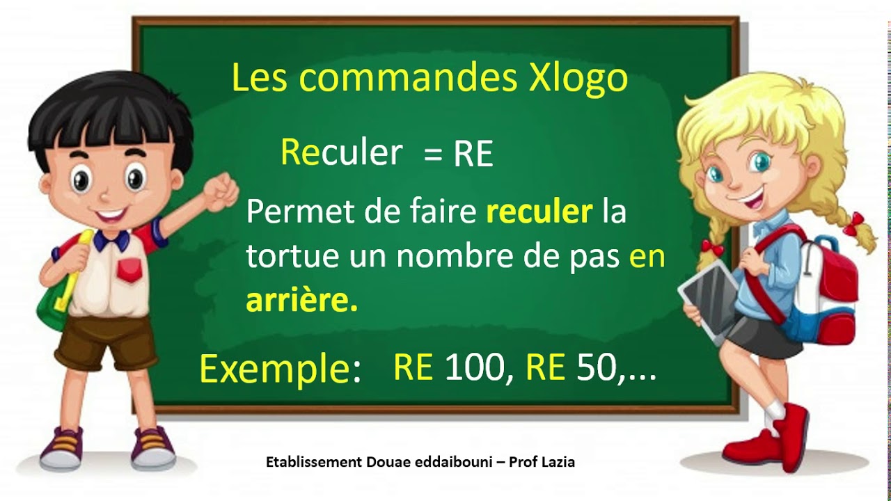 CE2 / Informatique: les commandes Xlogo Prof: Lazia - YouTube