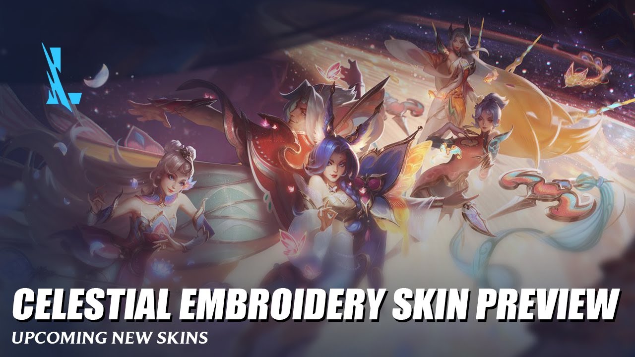 Celestial Embroidery Skin Preview - Wild Rift - YouTube