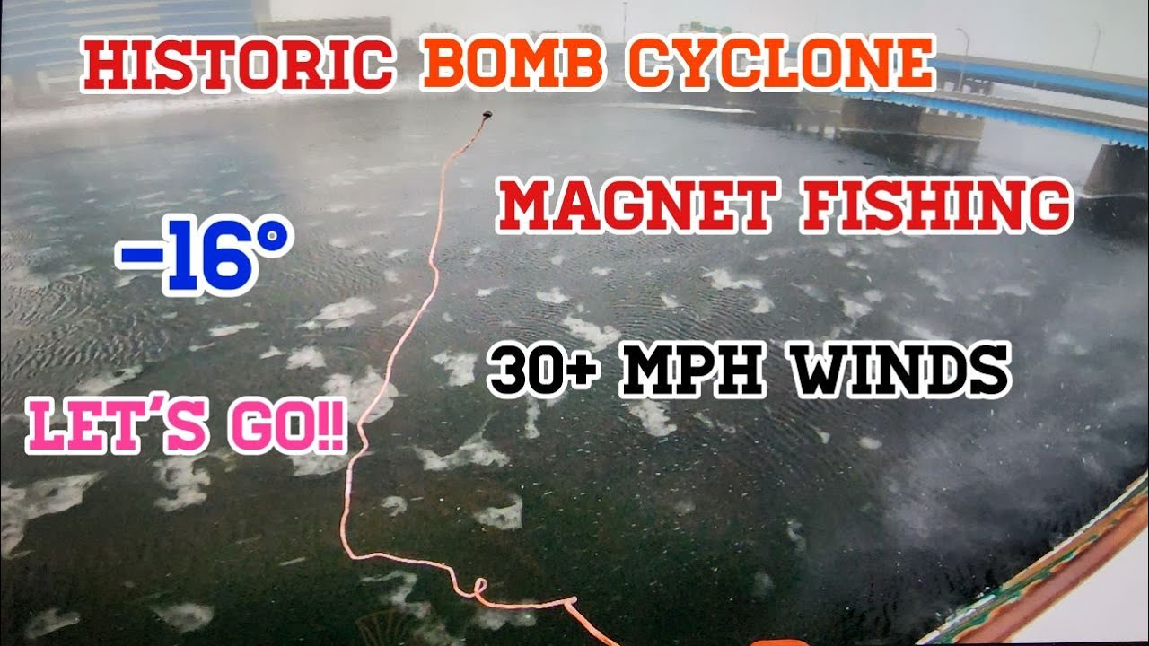 Magnet Fishing Bomb Cyclone -16 Degrees 30+ MPH Winds - YouTube