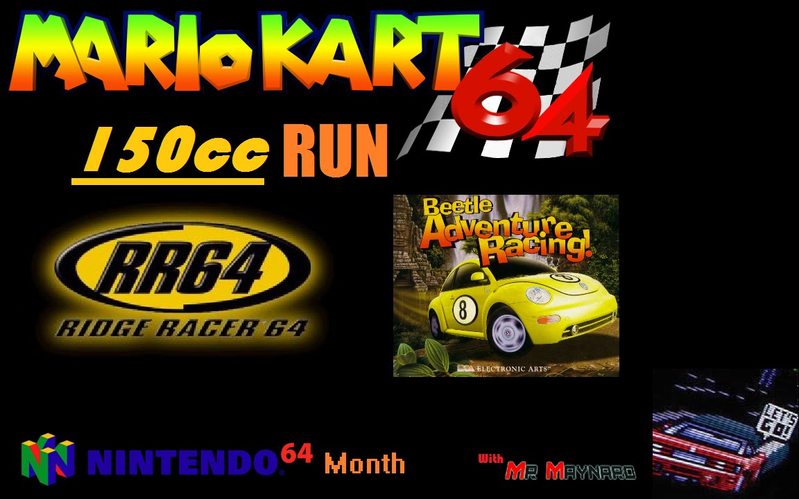 Nintendo 64 8/7: Mario Kart 64 150cc Run / Ridge Racer 64 / Beetle ...