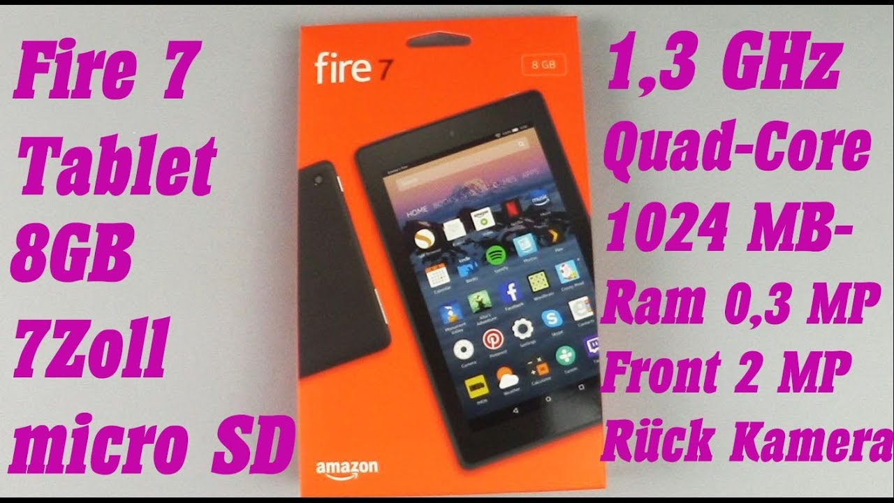 Fire 7 Amazon 8GB Tablet Unboxing - YouTube