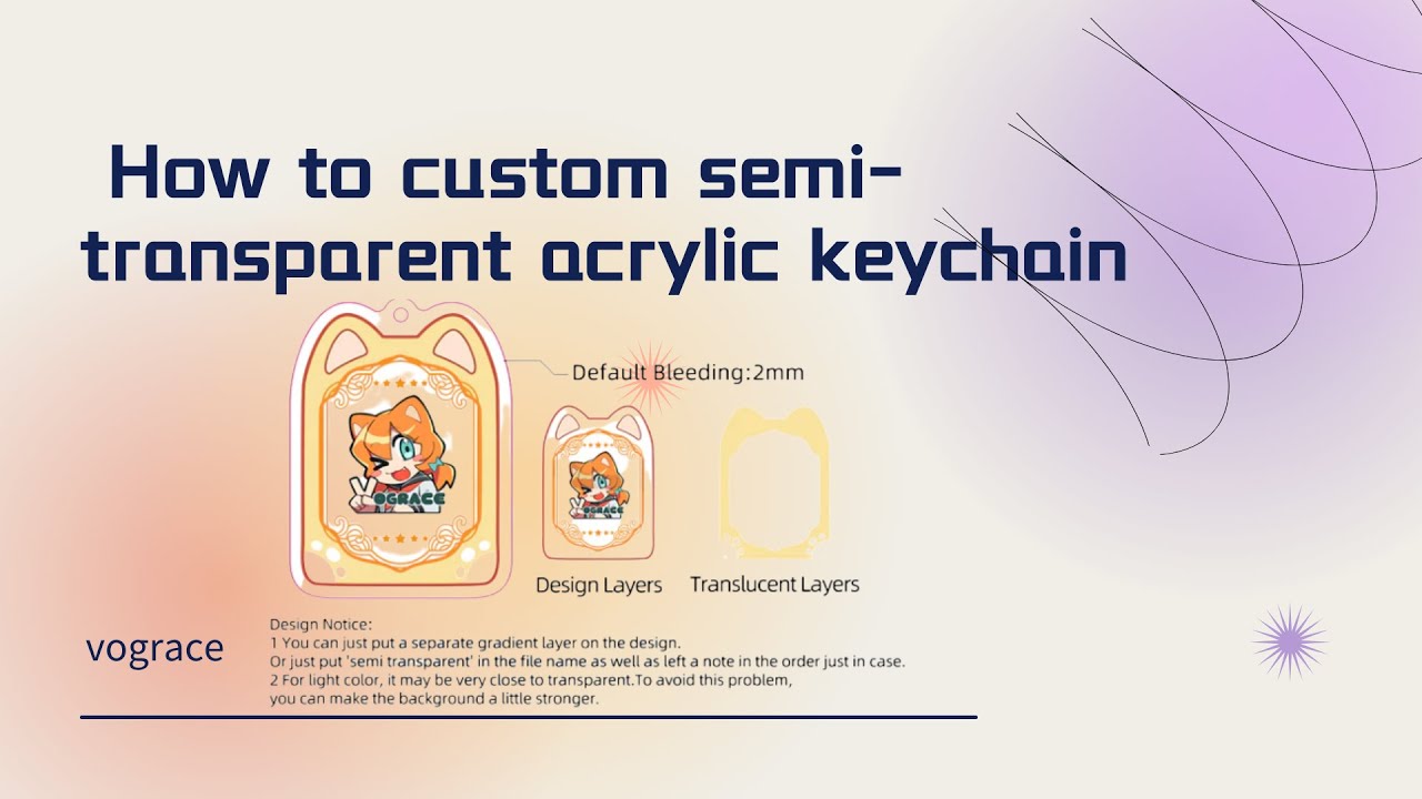 Do you know how to custom semi-transparent acrylic keychain from ...