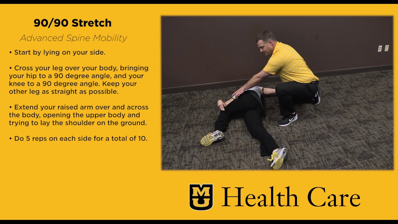 90/90 Stretch (Home Spine Care Exercise Program #10) - YouTube