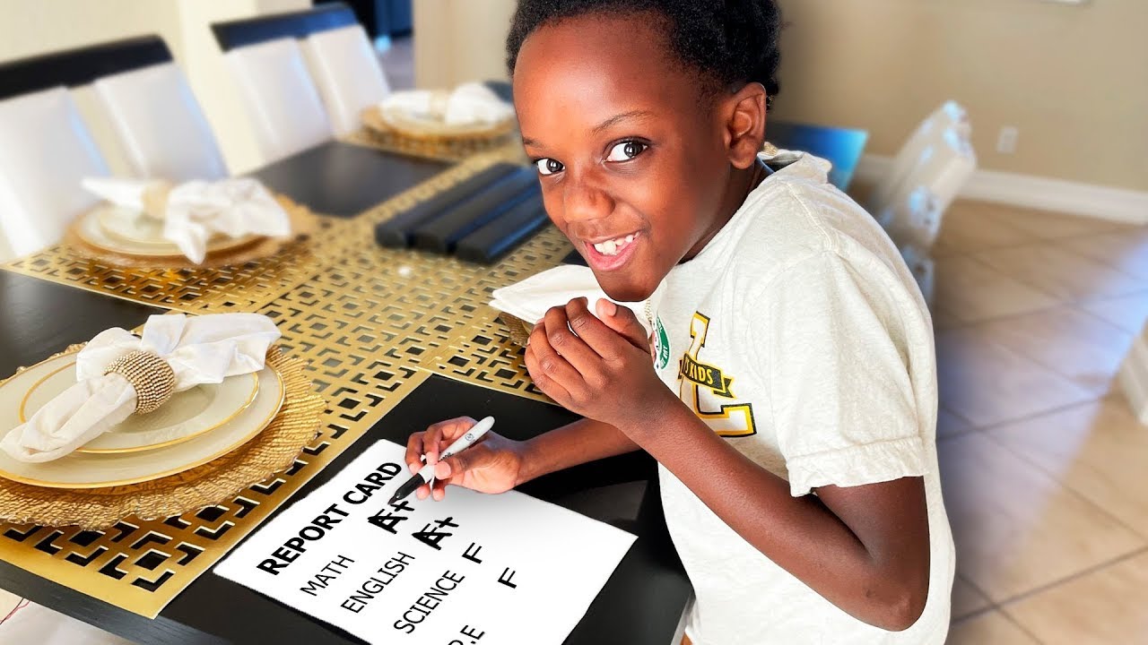 Boy CHANGES His Report Card Grades, Instantly REGRETS It - YouTube