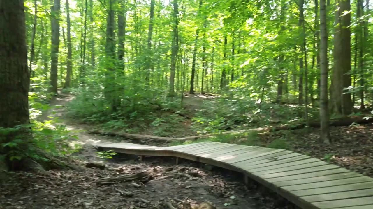 Fort Wayne bike trails to the mountain bike trails at Franke Park - YouTube