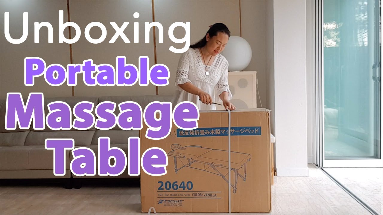 Portable massage table unboxing and setting up - YouTube