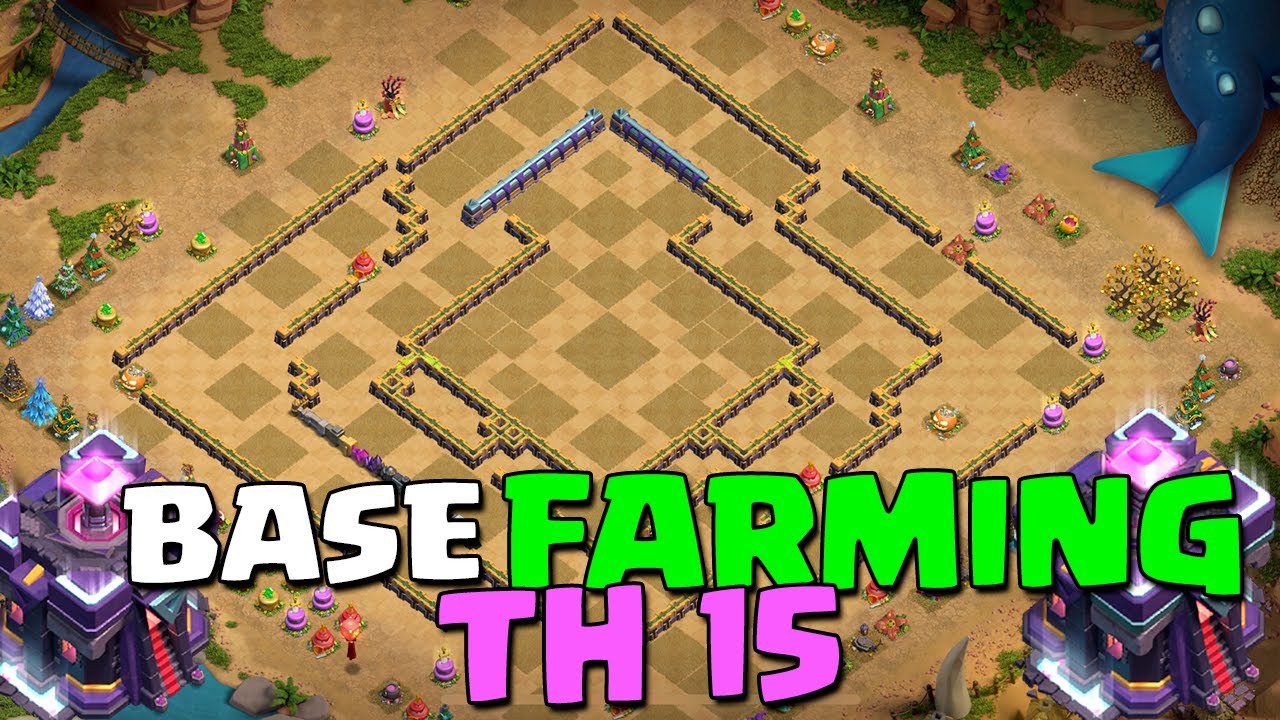 BASE FARMING TH 15 ¡QUE NO TE ROBEN! CLASH OF CLANS - YouTube
