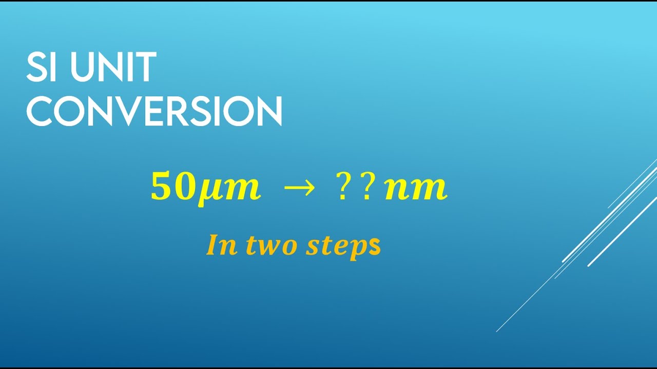 SI unit conversion trick. - YouTube
