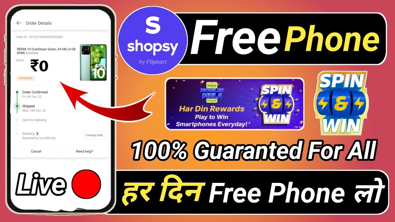 हर day फ्री Mobile मगाएं | shopsy se free me phone kaise kharide ...