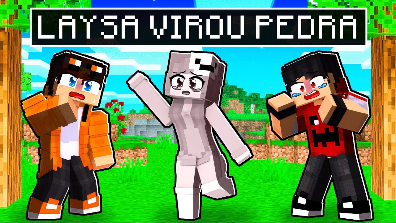 LAYSA foi TRANSFORMADA em PEDRA no MINECRAFT! - YouTube